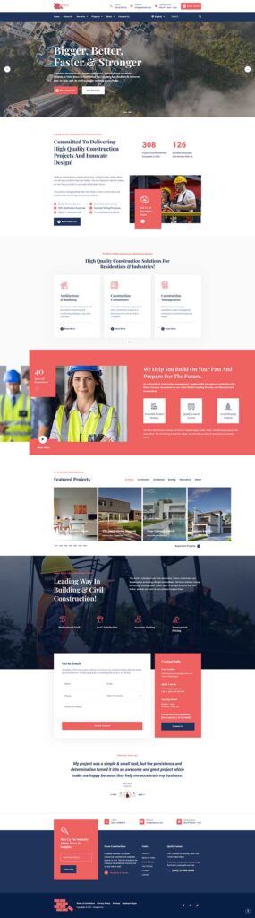 Build - Construction And Building HTML Website Template - Landing Layouts