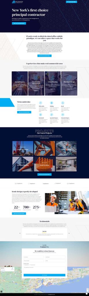 Construction Service Lead Generation Landing Page - Landing Layouts