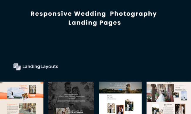Responsive Wedding Photography Landing Pages